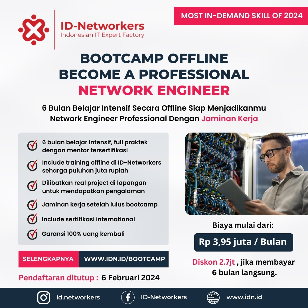 Bootcamp Offline IT Network Engineer | ID-Networkers (IDN.ID)
