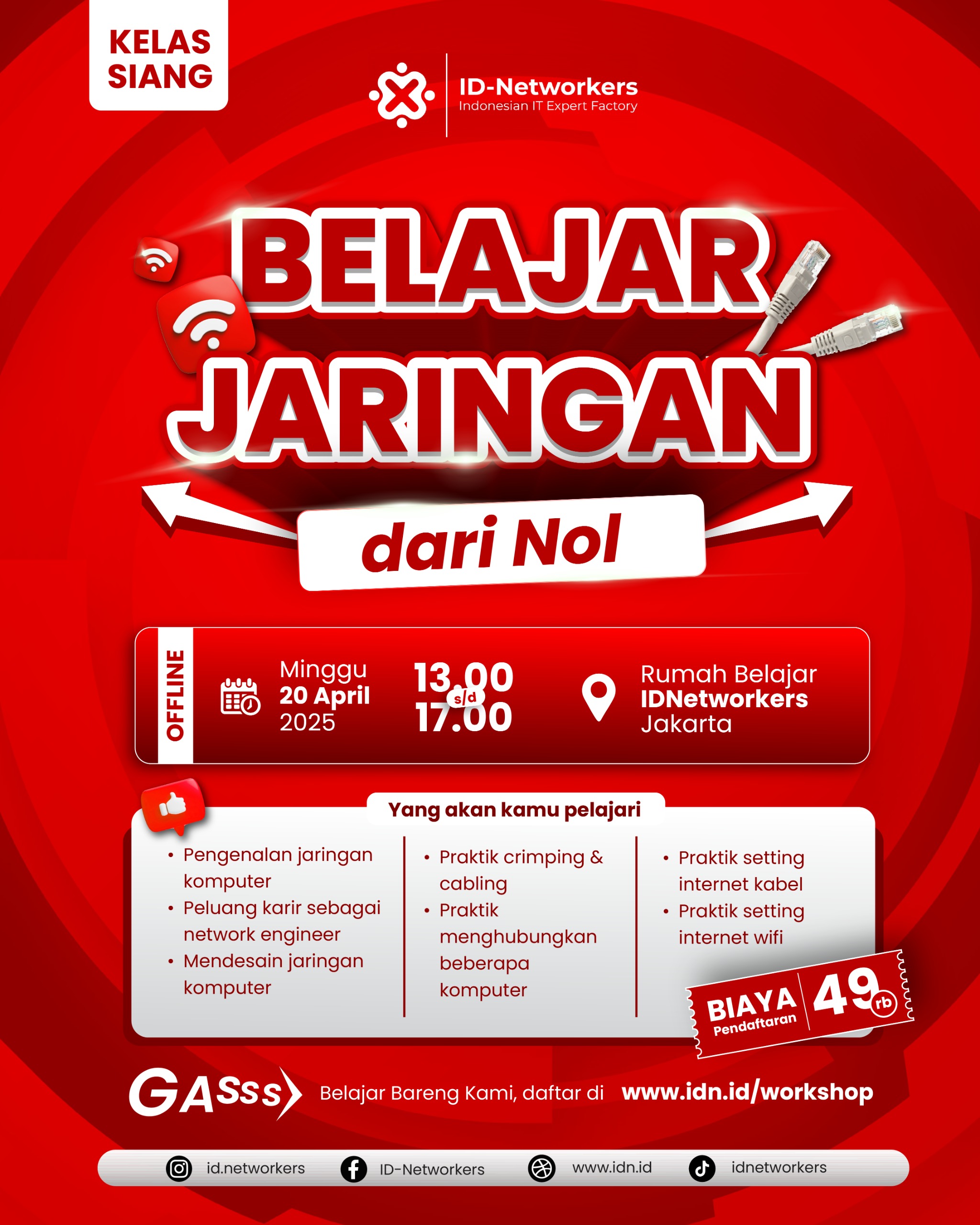 Jaringan dasar 14 April kelas siang | ID-Networkers (IDN.ID)